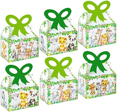 Amazon.com: 24PCS Safari Animal Party Favor Boxes Jungle Animal Treat ...