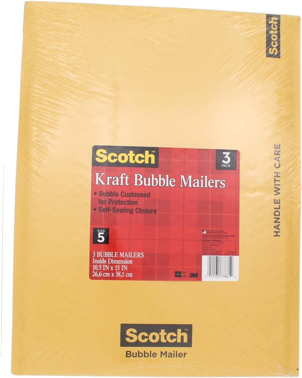 3M Bubble Mailer 10.5 x 15 in. 3 Count : Amazon.co.uk: Stationery ...