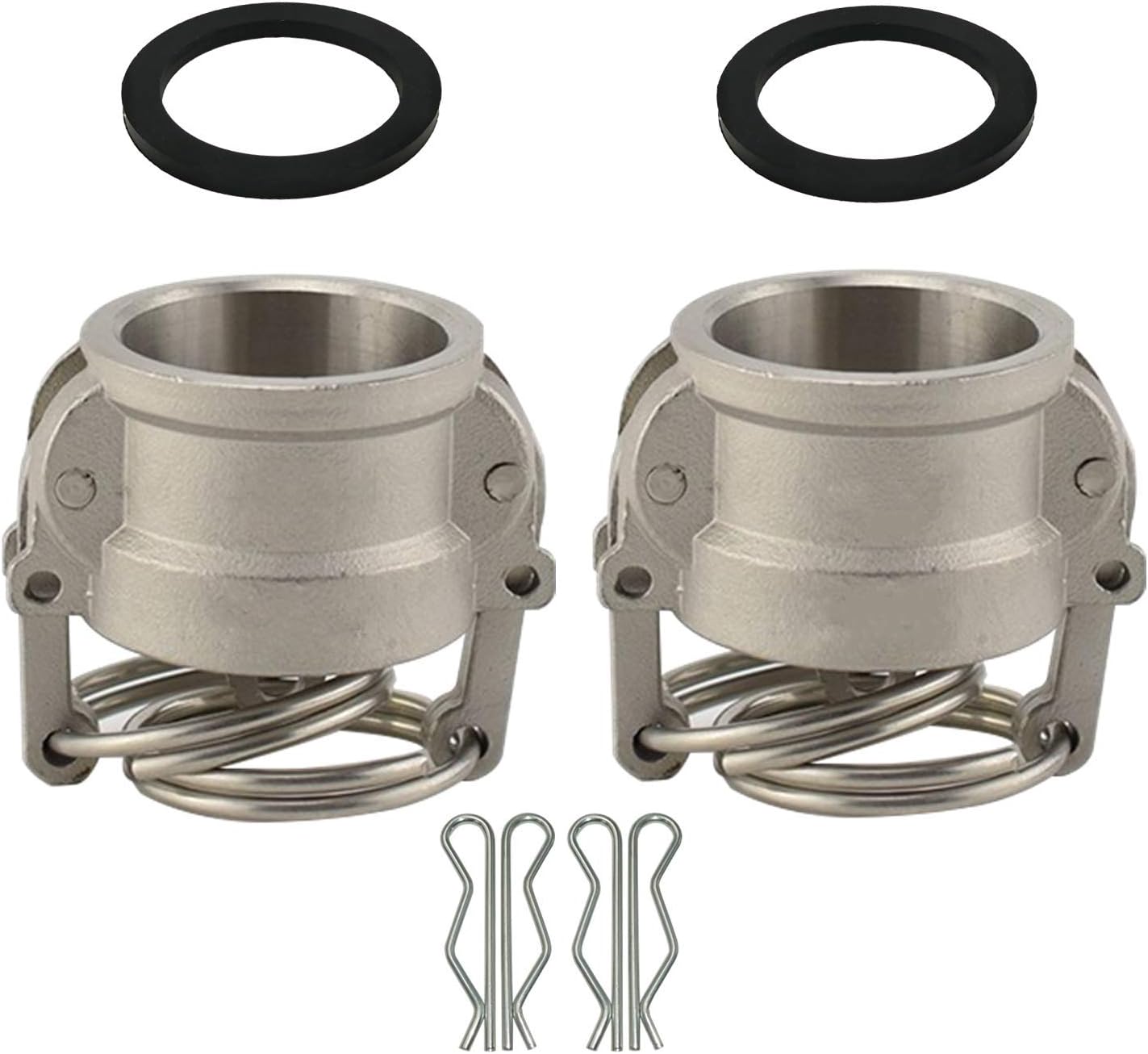 2PCS Cam and Groove Fitting, Aluminum, Type DC,2 ” Dust Cap, with 2PCS ...