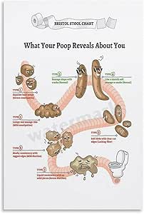 Amazon.com: Bristol Stool Chart Posters Canvas Painting Wall Art Poster ...