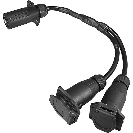 Amazon.com: CXTM 7 Way Y Splitter Trailer Adapter for Pulling Slide in ...