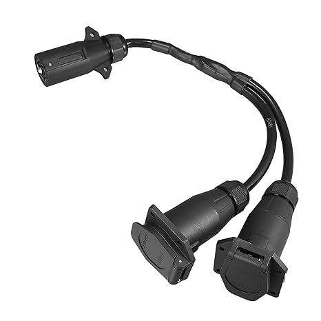 Amazon.com: X AUTOHAUX 7 Way Y Splitter Trailer Adapter for Pulling ...