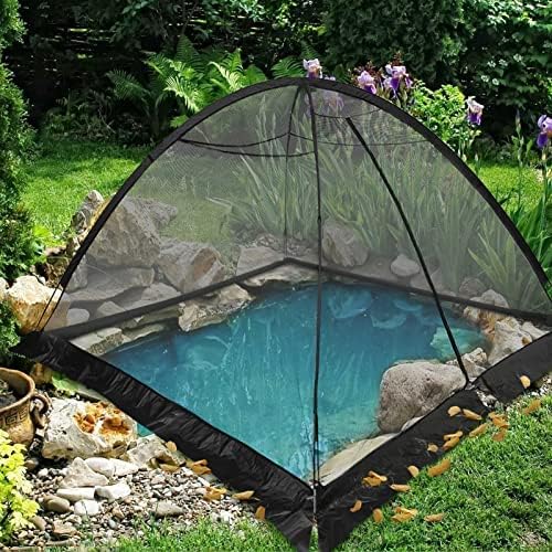 GROWNEER 14x10 Feet Pond Netting for Leaves, Pond Covers with Zipper ...