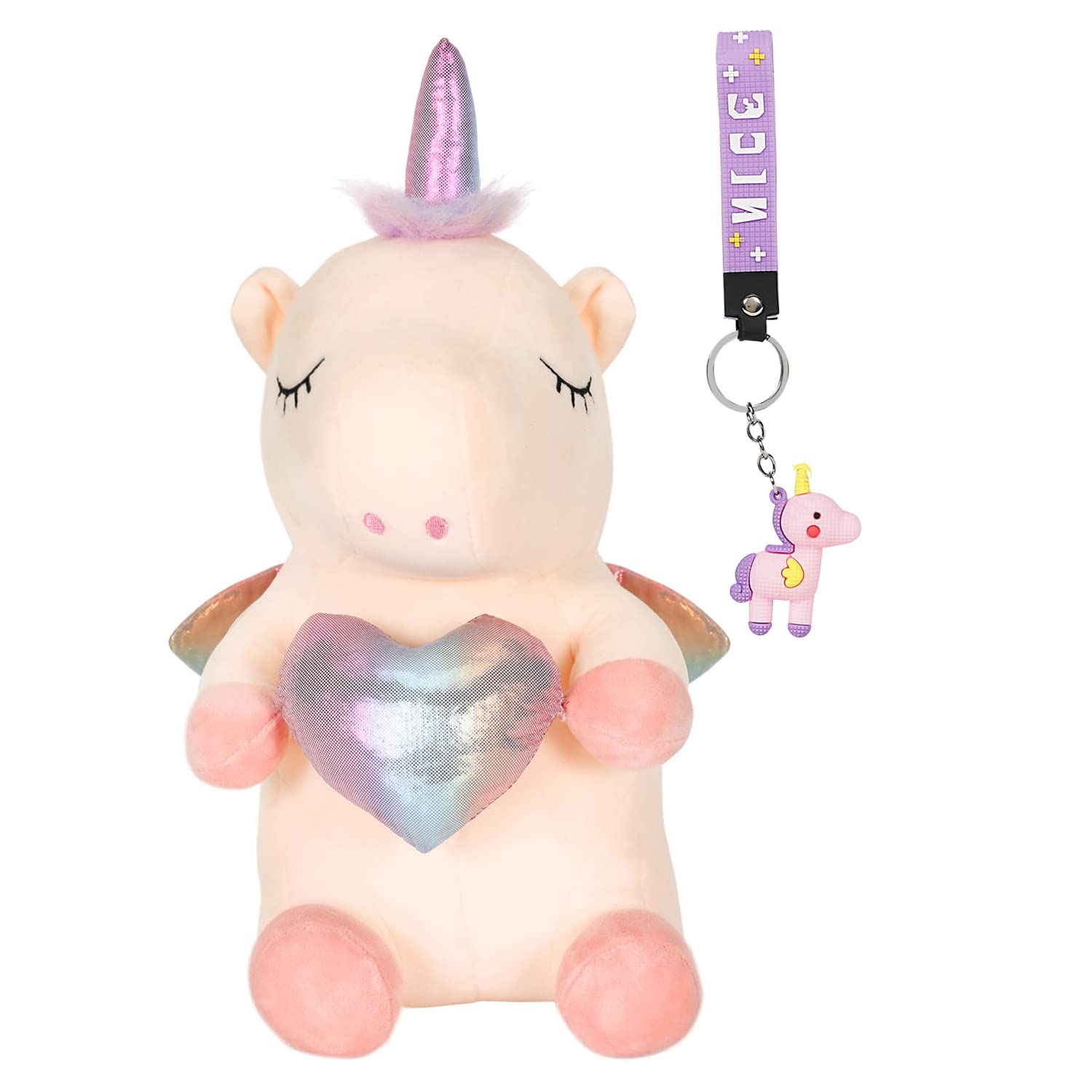 Buy ALNA-TURA Heart Sitting Unicorn Plush Soft Toy with Unicorn Key ...