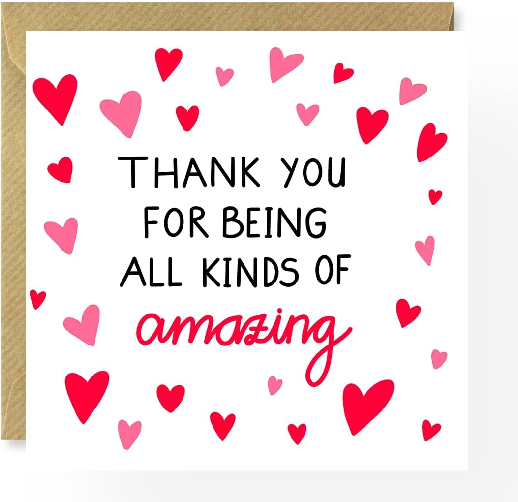Thank You for Being All Kinds of Amazing with Hearts, Thank You ...