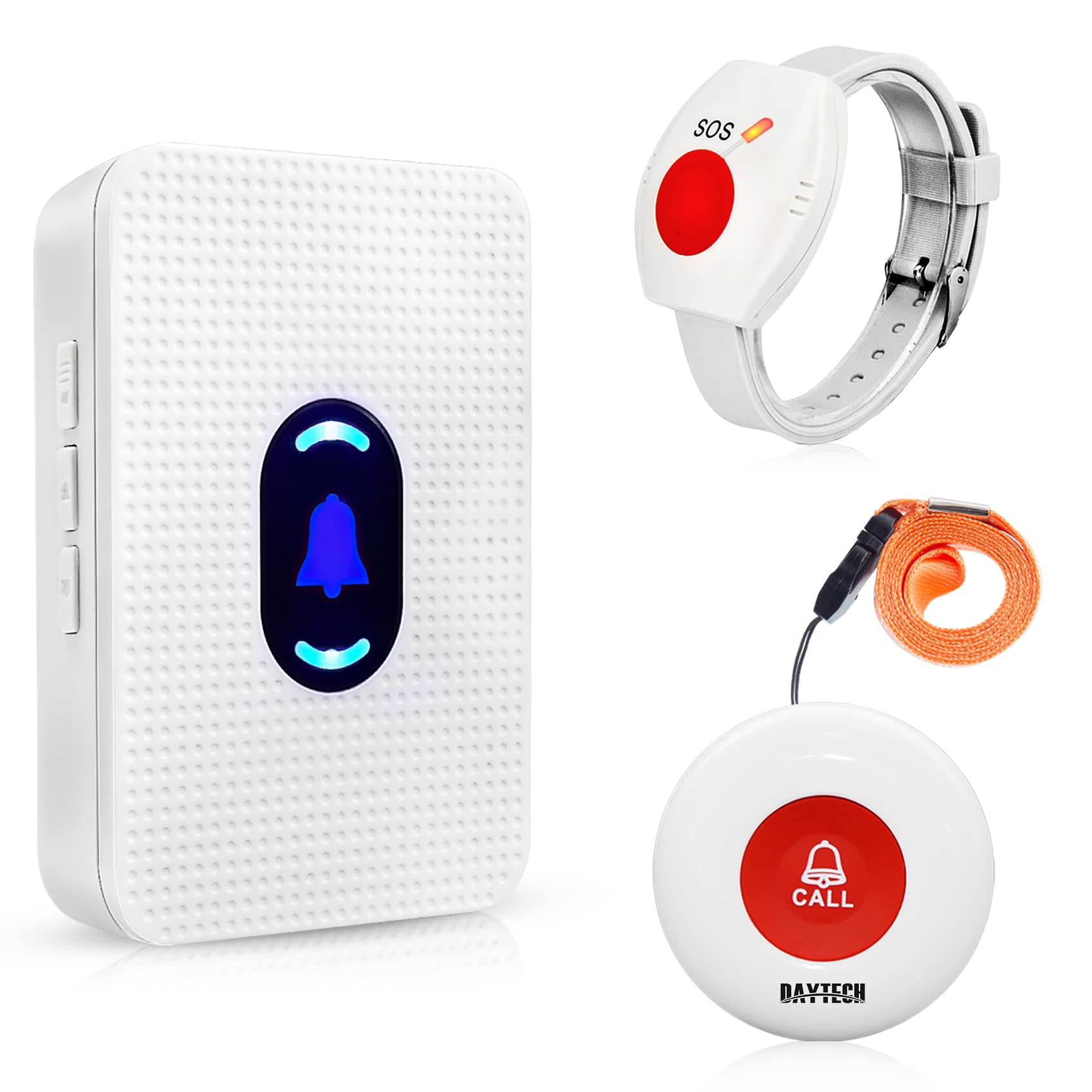 Snapklik.com : Wireless Caregiver Pager Wrist Call Button Personal Help ...