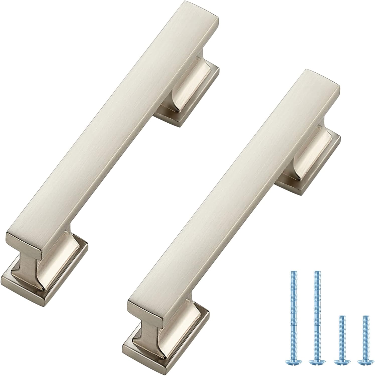 5 Pack Brushed Nickel Cabinet Pulls 4 Inch Kitchen Handles for Cabinets ...
