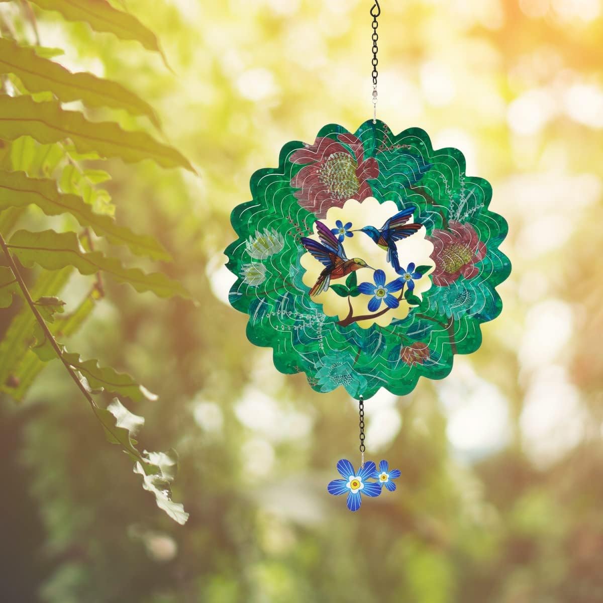 Amazon.com: VZVXCC 3D Metal Hummingbird Wind Spinners-12 inches ...