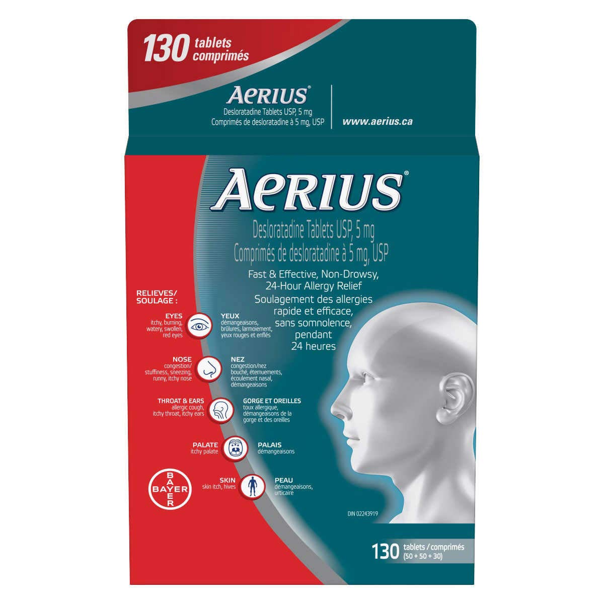 Aerius Fast & Effective, Non Drowsy, 24-Hour Allergy Relief : Amazon.ca ...