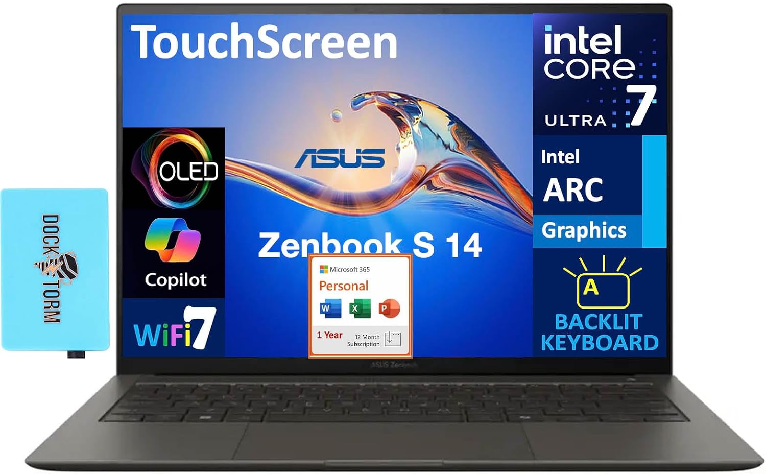 Amazon.com: ASUS Zenbook S 14 AI PC Laptop 14.0" Touchscreen OLED 2.8K ...