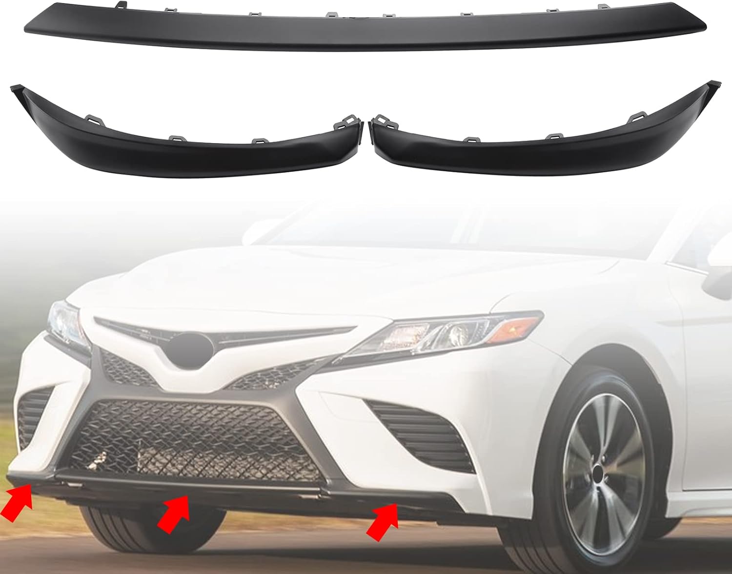 Amazon.com: MotorFansClub Front Lower Bumper Splitter Protector Trim ...
