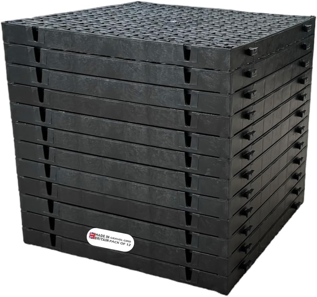 Plastic Gravel Grid 12 x (3m²) - Durable Driveway Mats for Lawn ...