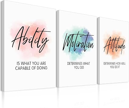 Amazon.com: GEDNZIB Inspirational Wall Decor Motivational Wall Art for ...
