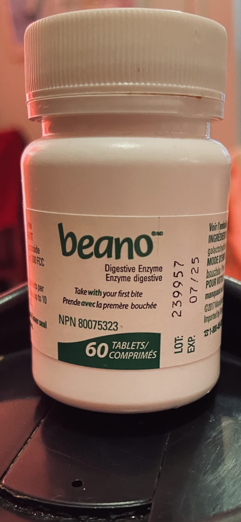 Beano Tablets, Digestive Enzyme Supplements for Gas Relief - 60 Count ...