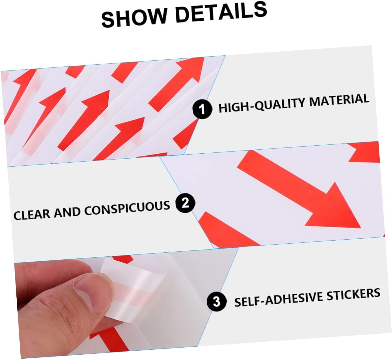 Operitacx 500pcs Arrow Label Dot Stickers Color Dots Stickers Arrow ...