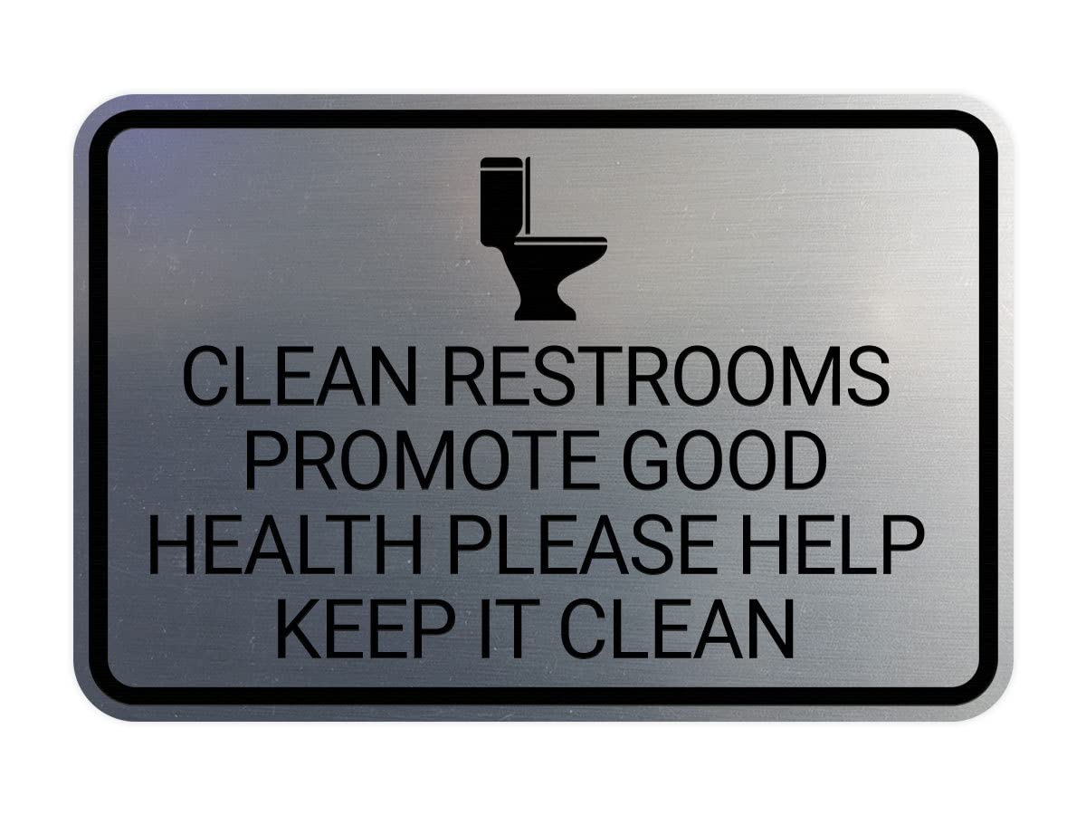 Amazon.com : Signs ByLITA Classic Framed Clean Restrooms Promote Good ...