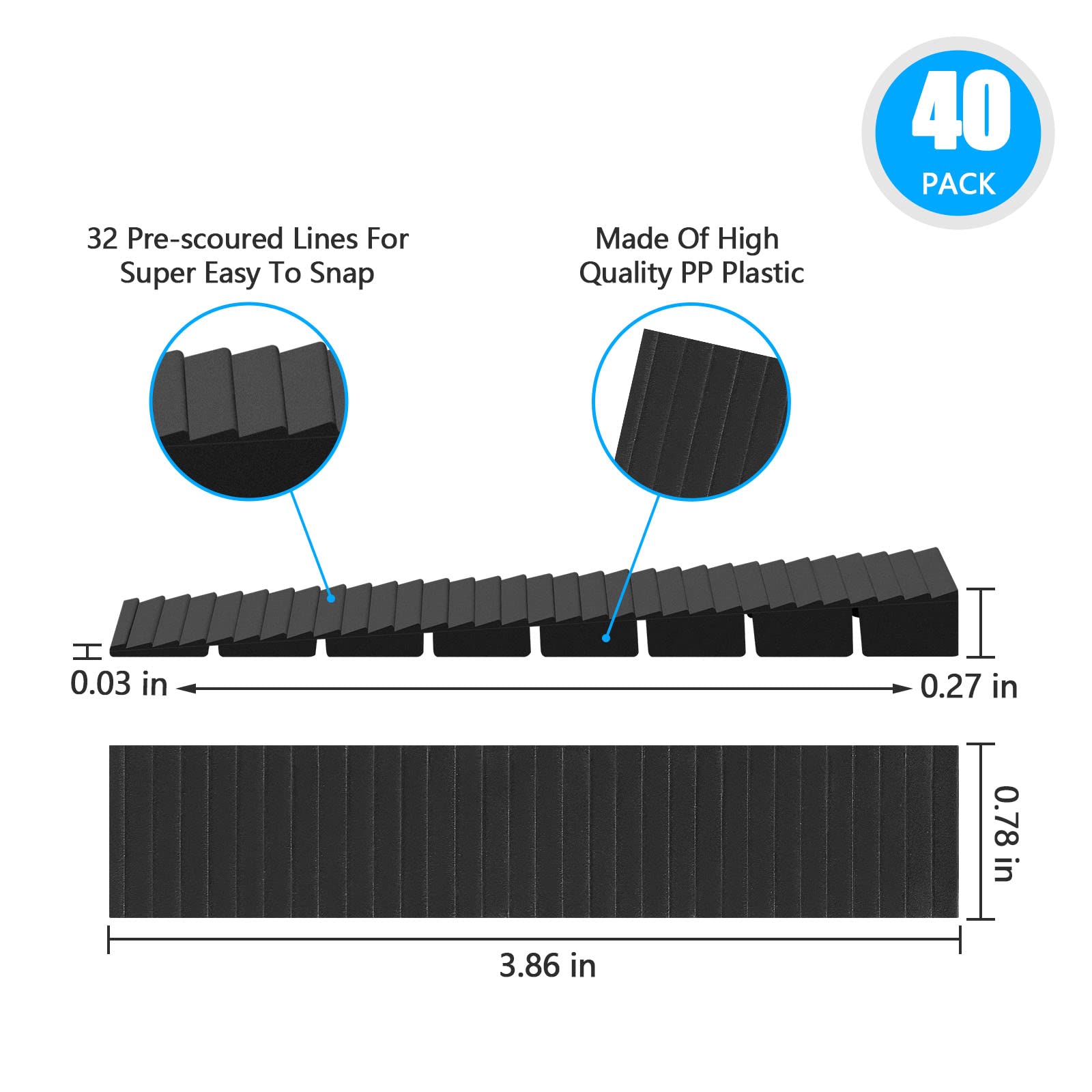Snapklik.com : Composite Shims For Indoor/Outdoor Use, 40 Pack Heavy ...