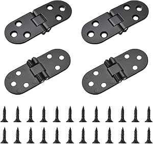 INCREWAY 4 Pcs Black Zinc Alloy Thick Butler Tray Hinge, 180 Degree ...