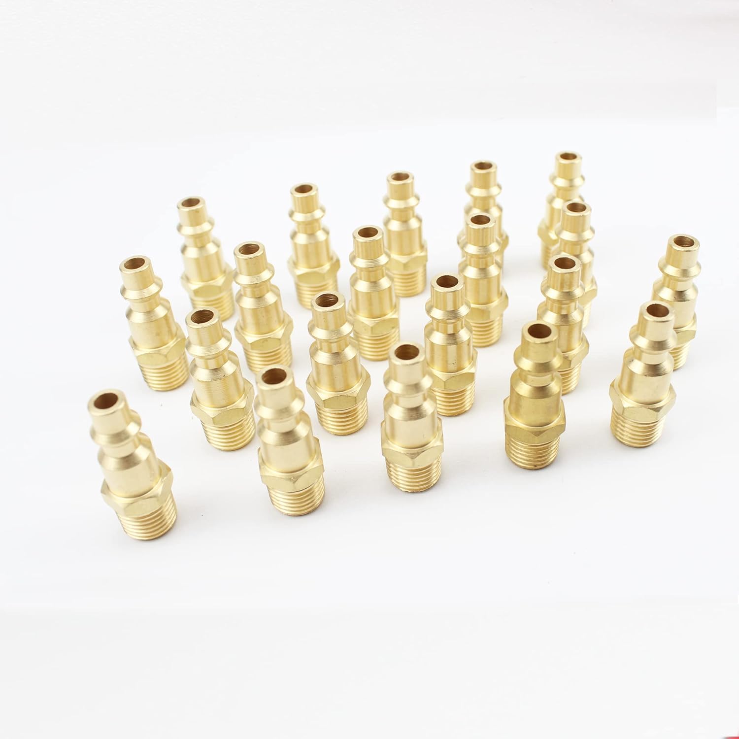 Amazon.com: Melprisu 20 PCS Brass Industrial Air Plug Set 1/4 Inch NPT ...