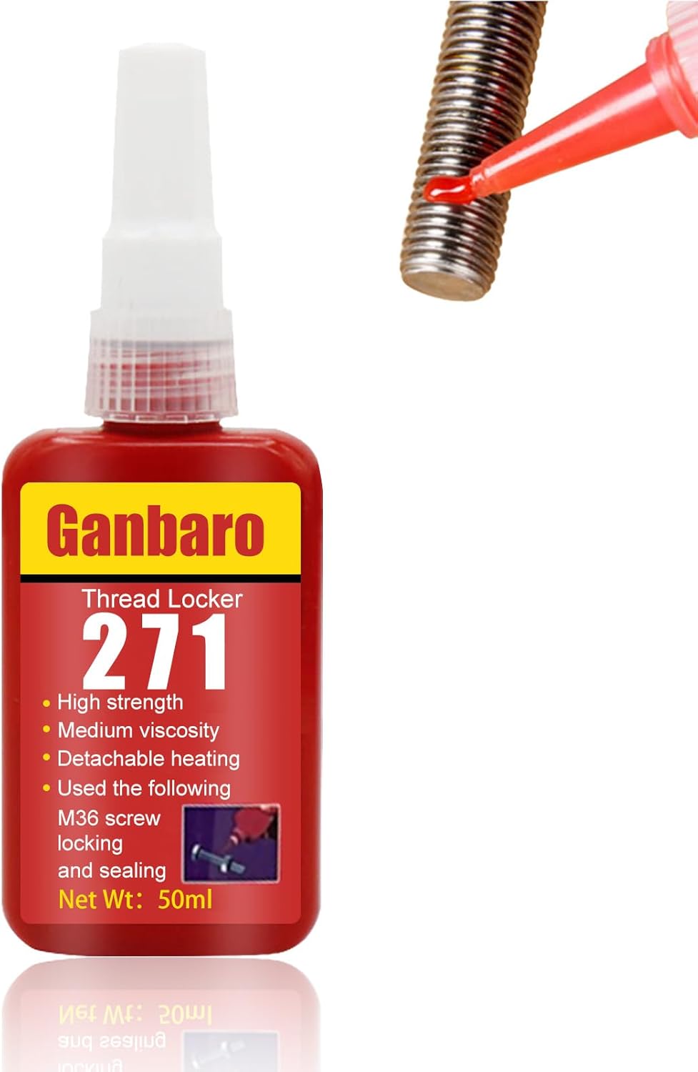 Amazon.com: Ganbaro Thread Locker High Strength, Red Threadlocker ...