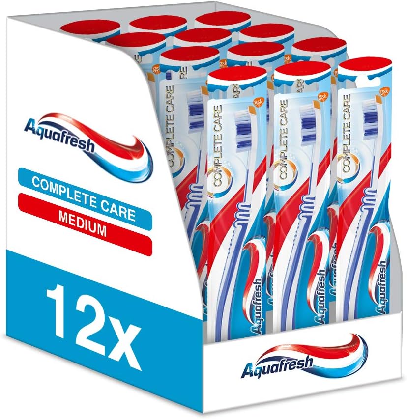 Aquafresh Complete Care Toothbrush, Medium, Pack of 12 : Amazon.co.uk ...