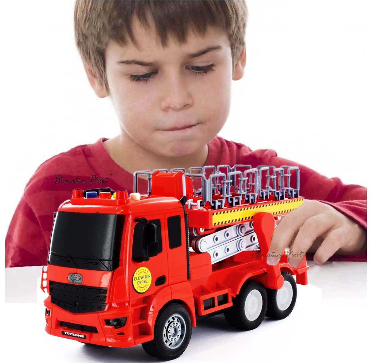 Buy Miniature Mart Big Size Manlift Rescue Service Truck Toys for Boys ...