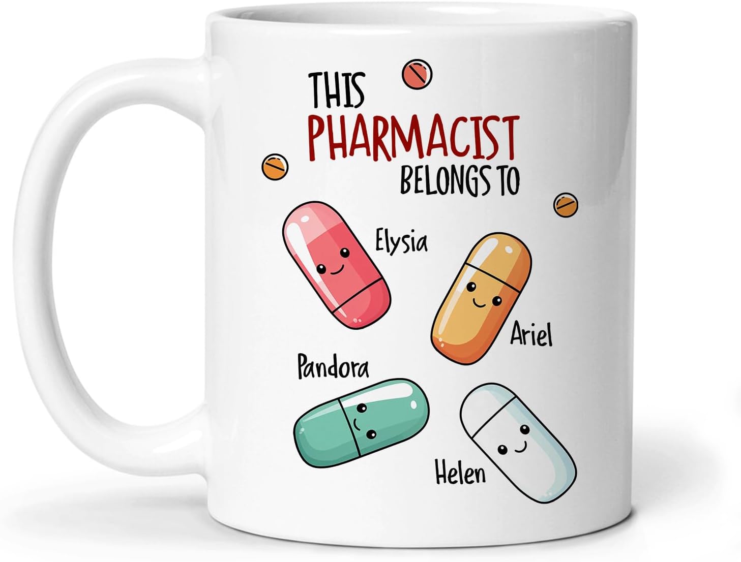 Amazon.com: This Pharmacist Belongs To Coffee Mug, Customized Name Four ...
