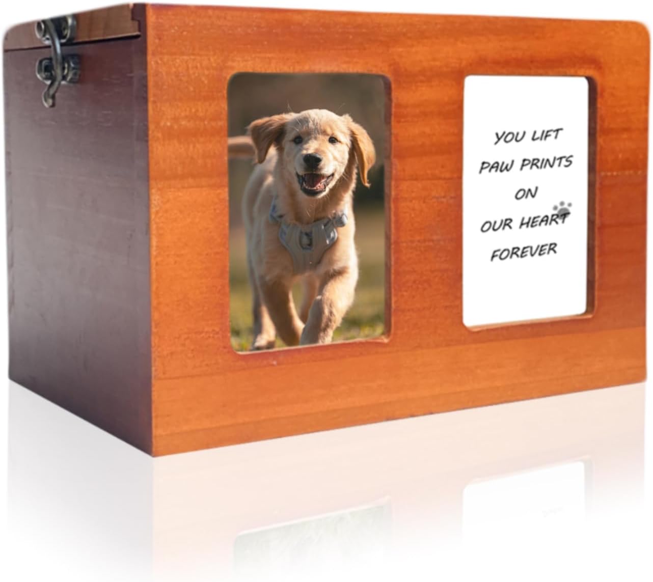 Amazon.com: Pet Urns for Dog Cremation With Photo Frame - Wooden Box ...