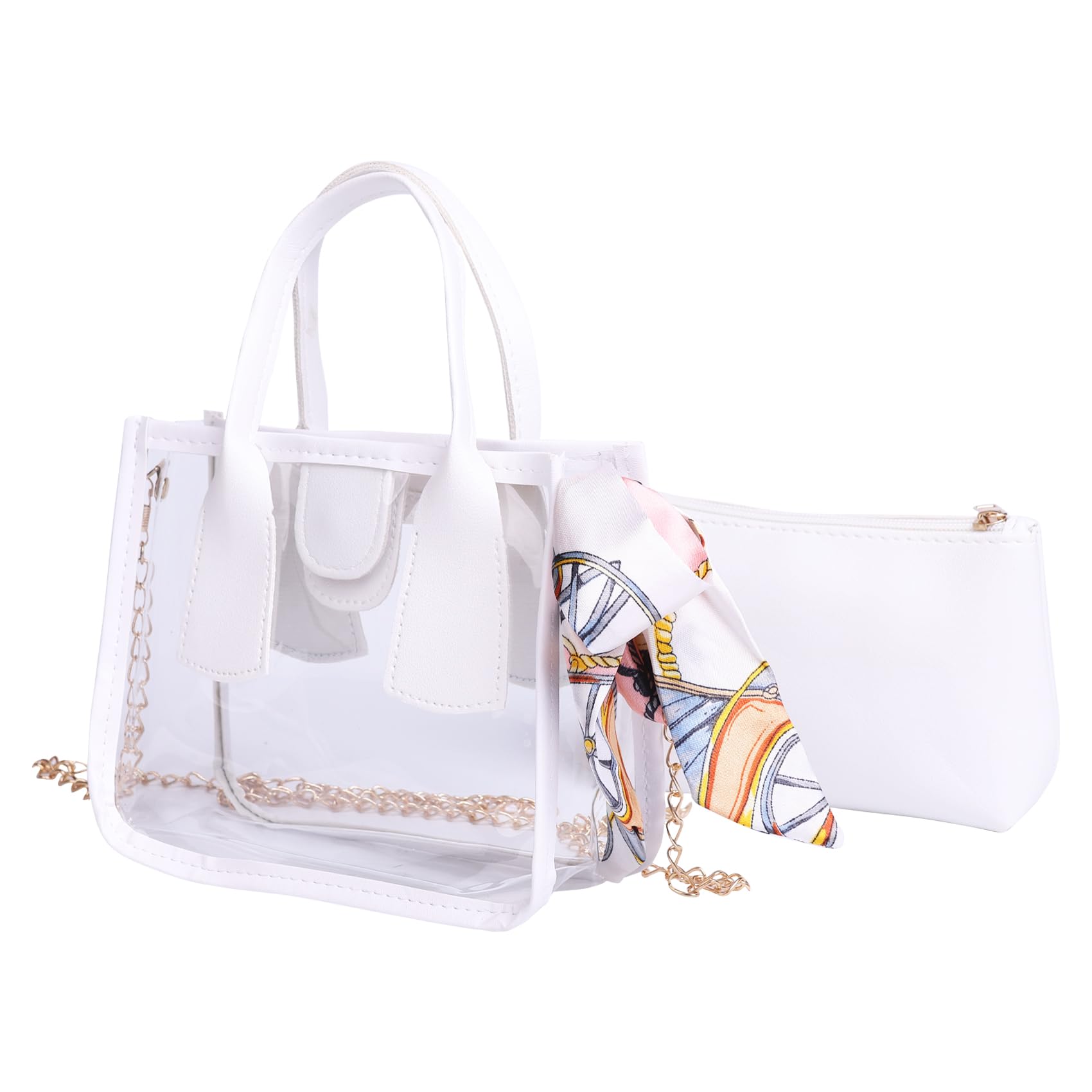 TCRMOICM Clear Purses for Women Stadium Clear Purse with Small Purse ...