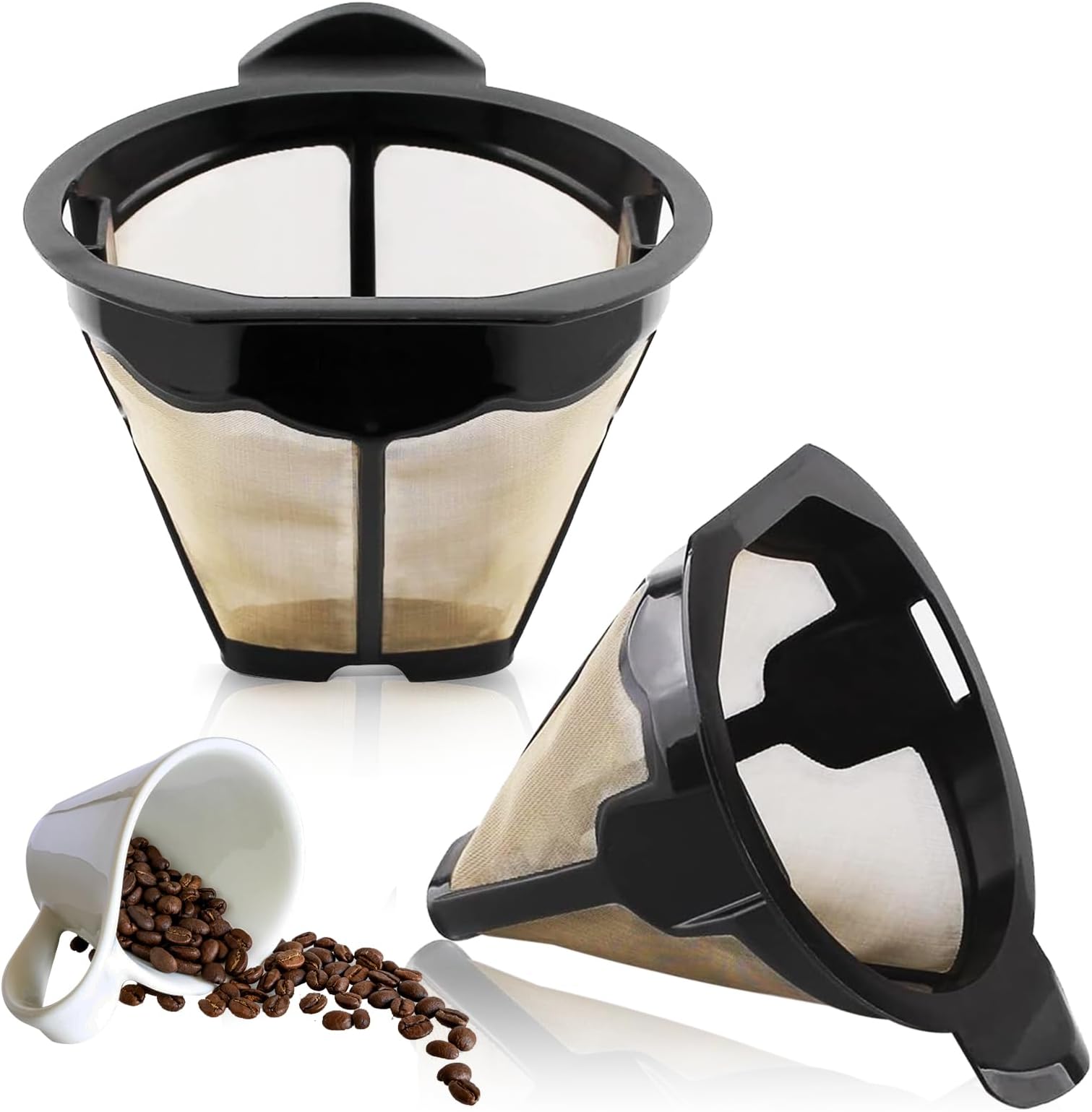 Amazon.com: Veterger Replacement Parts 2pcs Cone Reusable Coffee ...