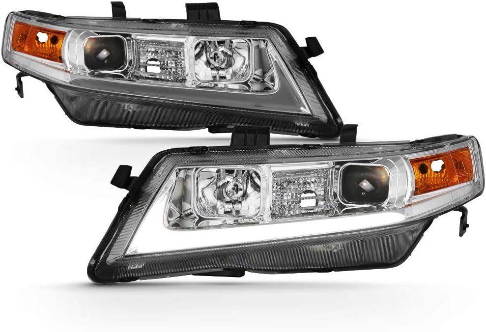 Amazon.com: VIPMOTOZ OLED Tube Chrome Housing Projector Headlight ...