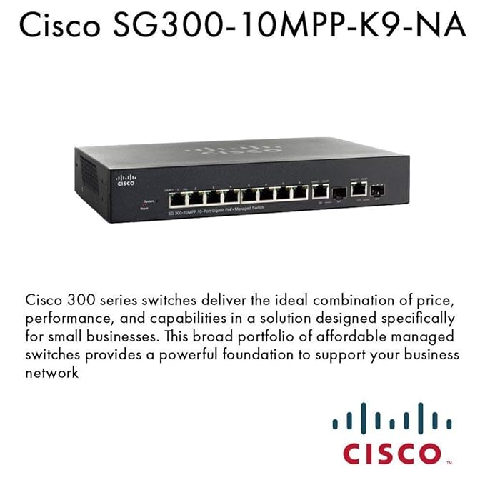 Cisco 10-Port L3 Managed Switch (SG300-10MPP-K9-NA) - Buy Cisco 10-Port ...