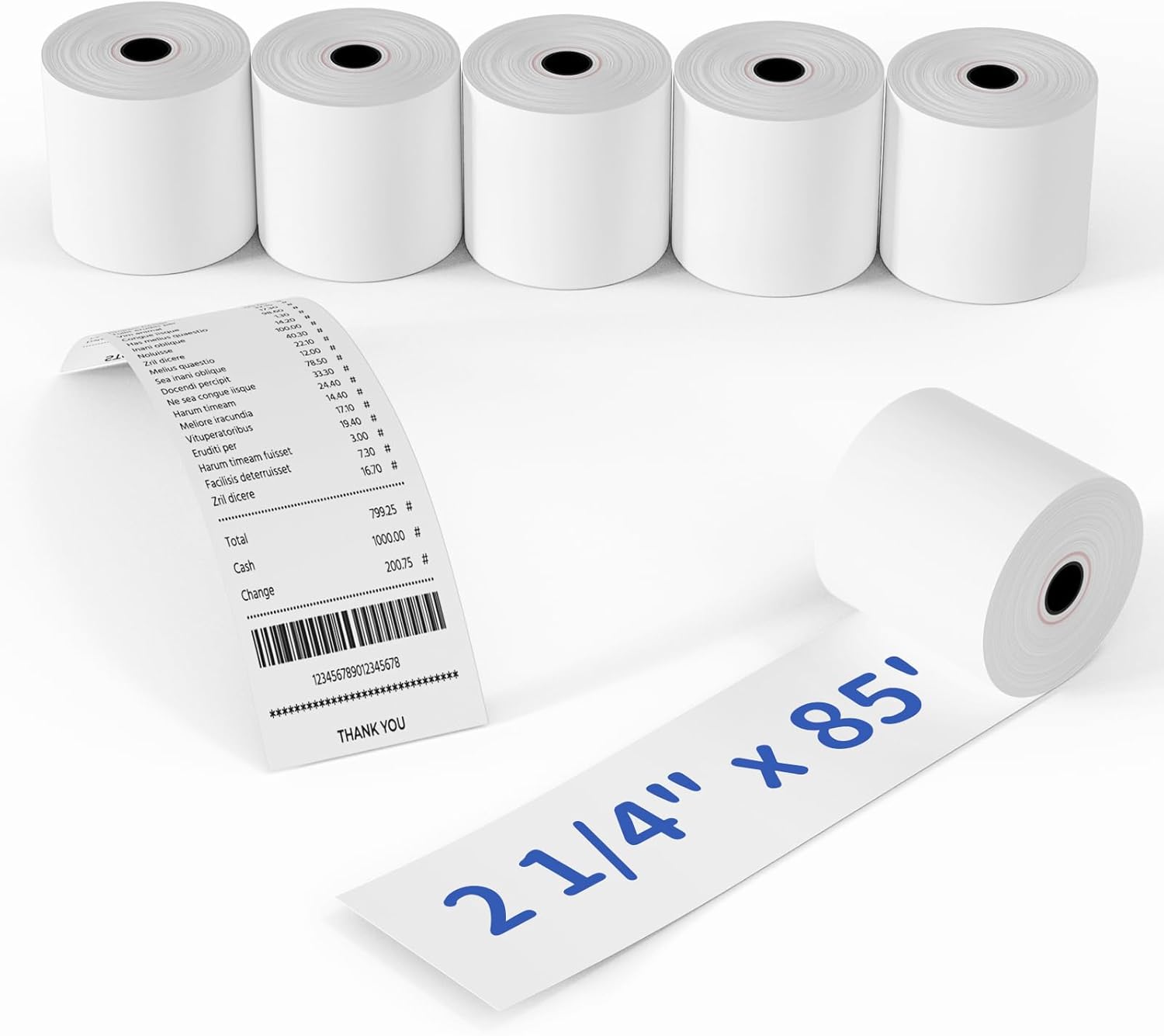 Amazon.com : MPRT 5 Rolls 2 1/4" x 85' Thermal Paper, BPA Free Receipt ...