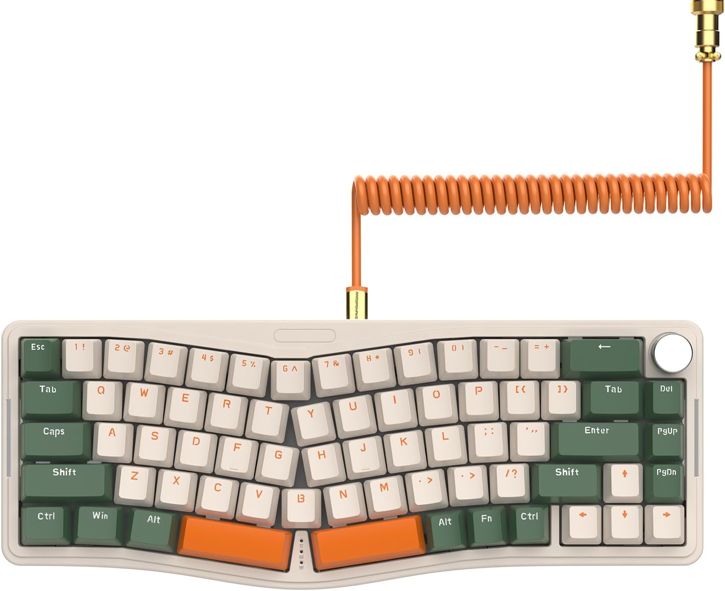 AKS068 65% Wired Mechanical Gaming Keyboard with Coiled Cable, 68-Key ...