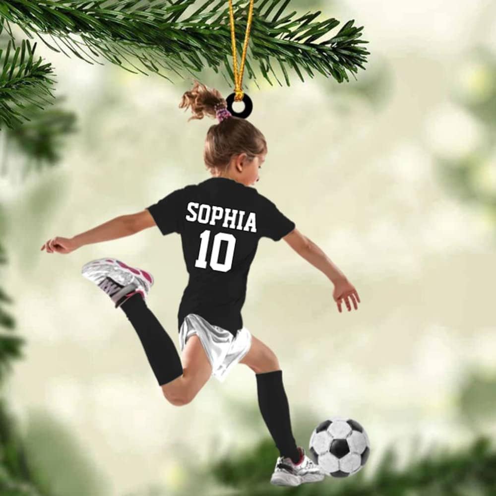 Amazon.com: Personalized Soccer Christmas Ornament, Custom Soccer ...