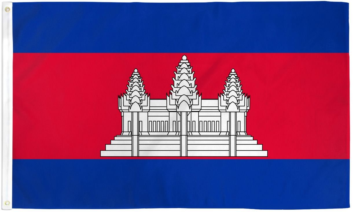 Amazon.com : Cambodia Flag 3x5ft Poly - INTERNATIONAL FLAGS : Patio ...