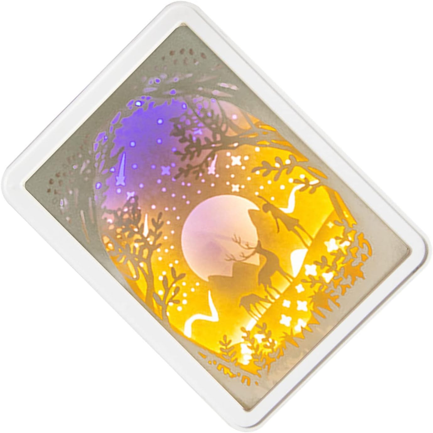 Amazon.com: Gift, USB Battery Powered 3D Paper Carving Lamp for Bedroom ...