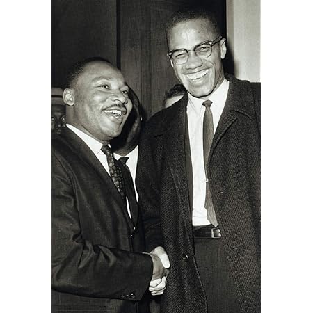 Amazon.com: Malcolm X Martin Luther King Poster Historic Handshake ...