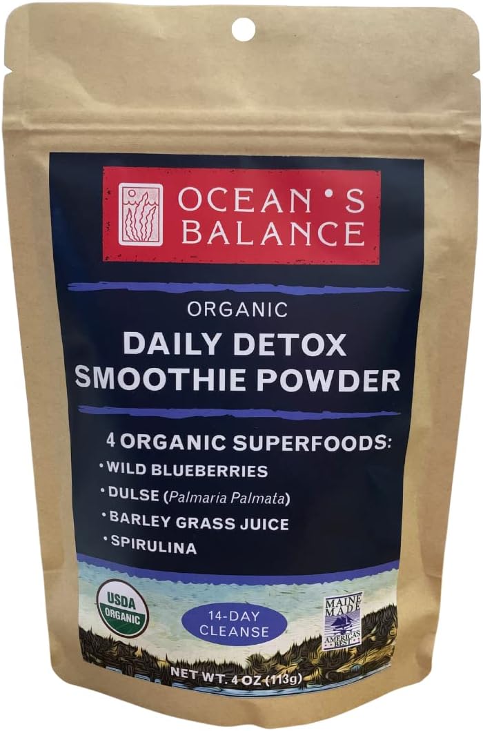 Amazon.com: Ocean's Balance Daily Detox Smoothie Powder with Blueberry ...