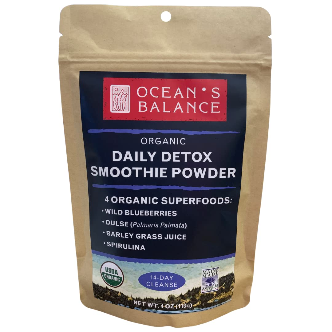 Amazon.com : Ocean's Balance Detox Smoothie Powder w/Organic Blueberry Powder, Spirulina ...