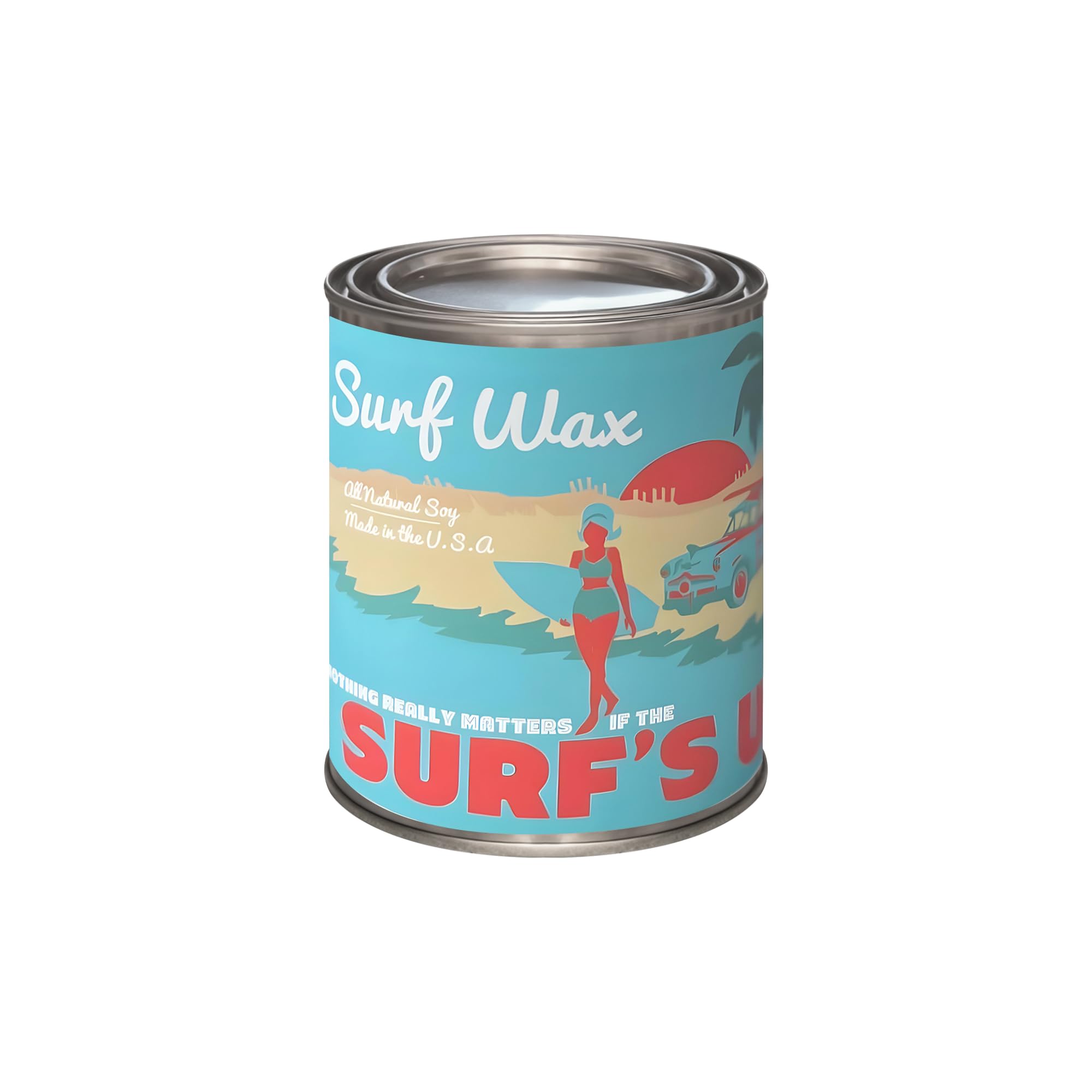 Amazon.com: Surf's Up Candle Paint Can Surf Wax Candle, Vintage 16oz ...