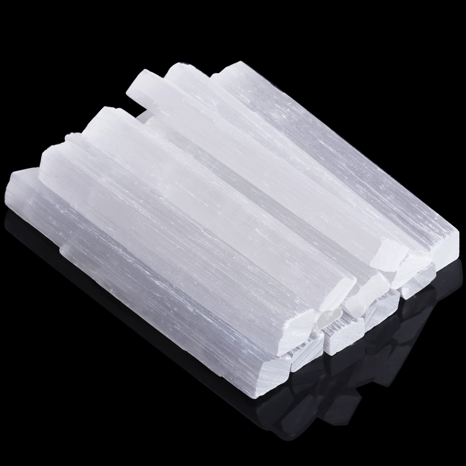 Amazon.com: Tayfremn 12 Pieces Selenite Crystal Sticks Natural Selenite ...