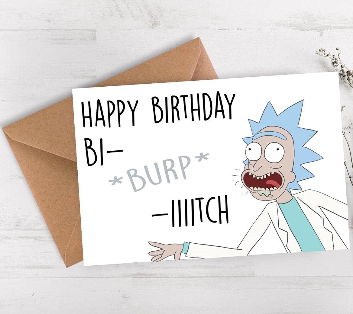 Buy BALOR Rick and Morty Birthday Card funny birthday card for him card ...