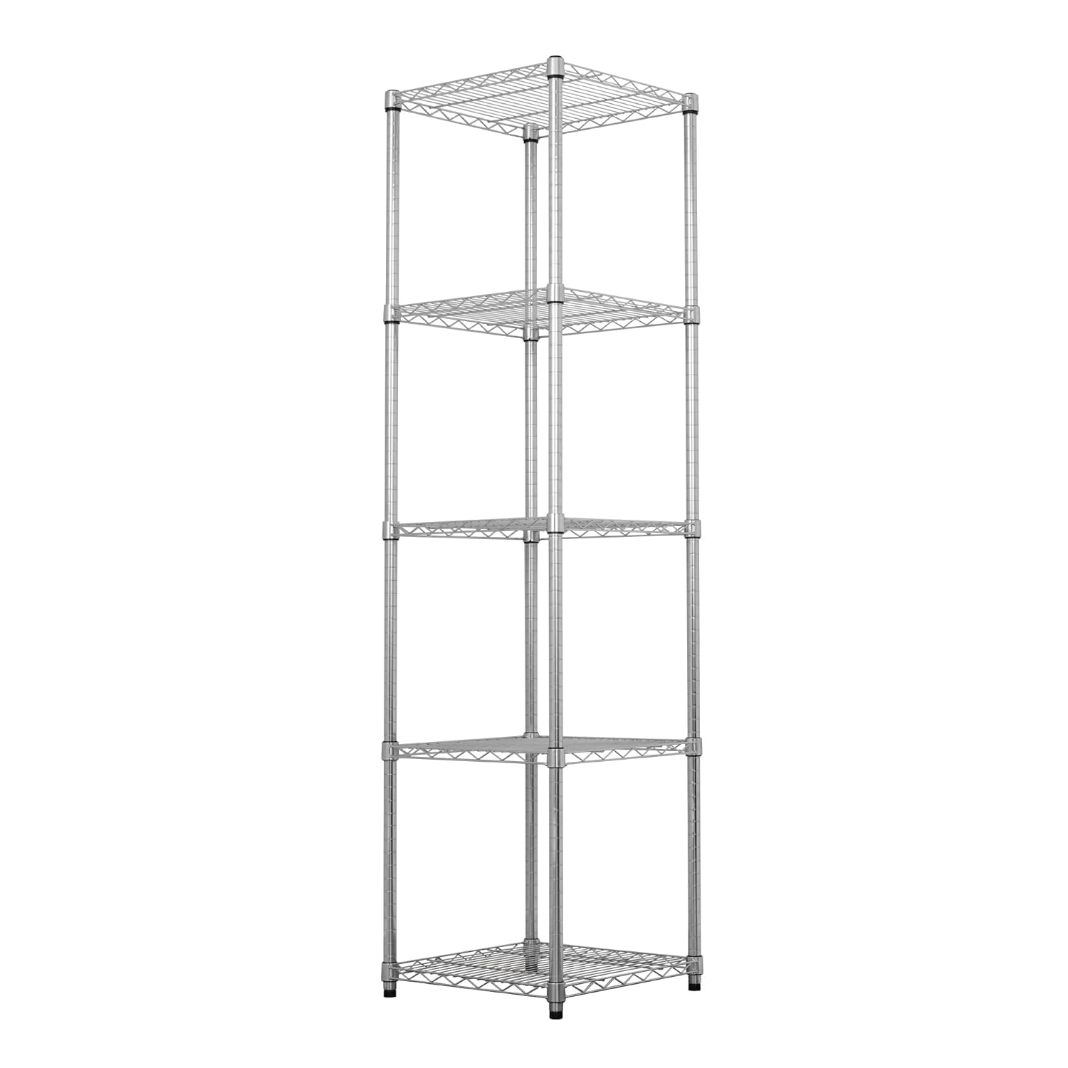 SafeRacks 5-Tier Wire Shelf - NSF Approved Steel Storage Unit with ...