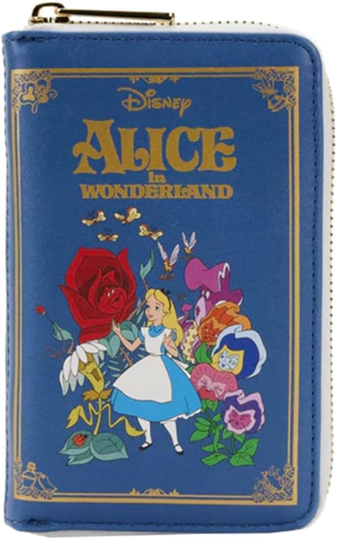 Amazon.com: Loungefly Disney Alice in Wonderland Classic Book Zip ...