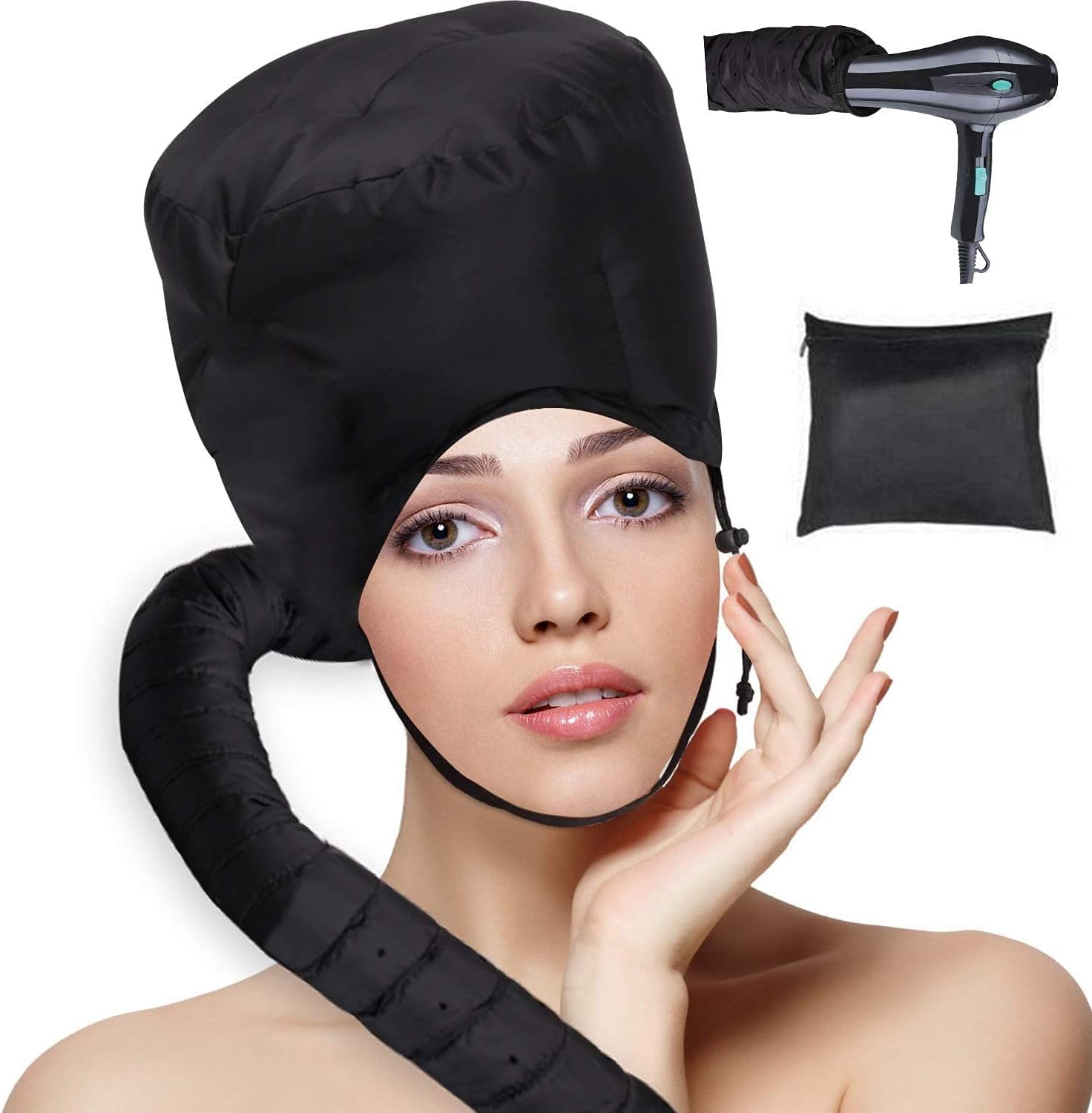 Bonnet Hood Hair Dryer, Drying Cap Hair Steamer, Adjustable Hooded ...