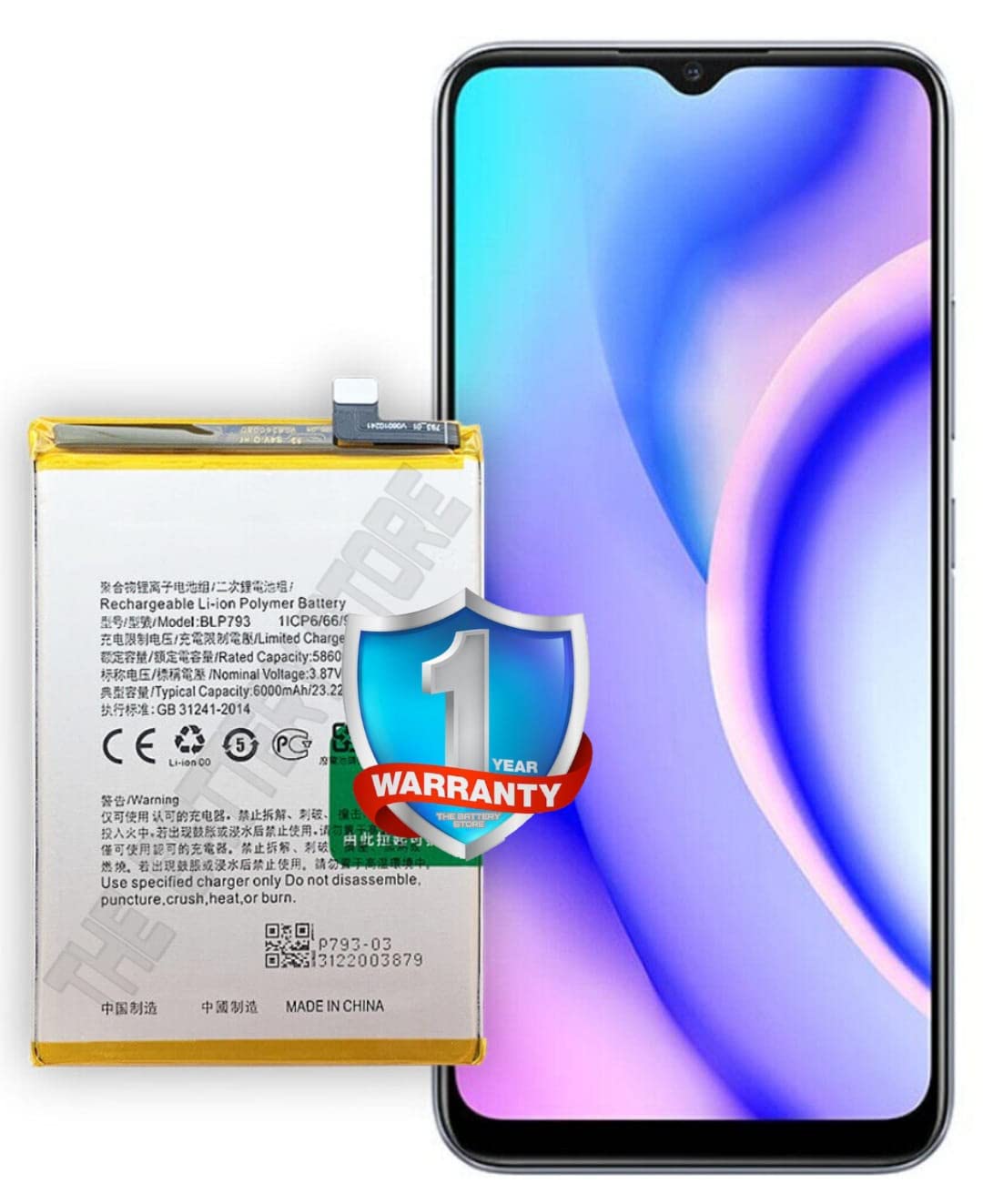 Original Battery BLP793 for Oppo Realme Norzo 30A / Norzo 30 pro / C25 ...