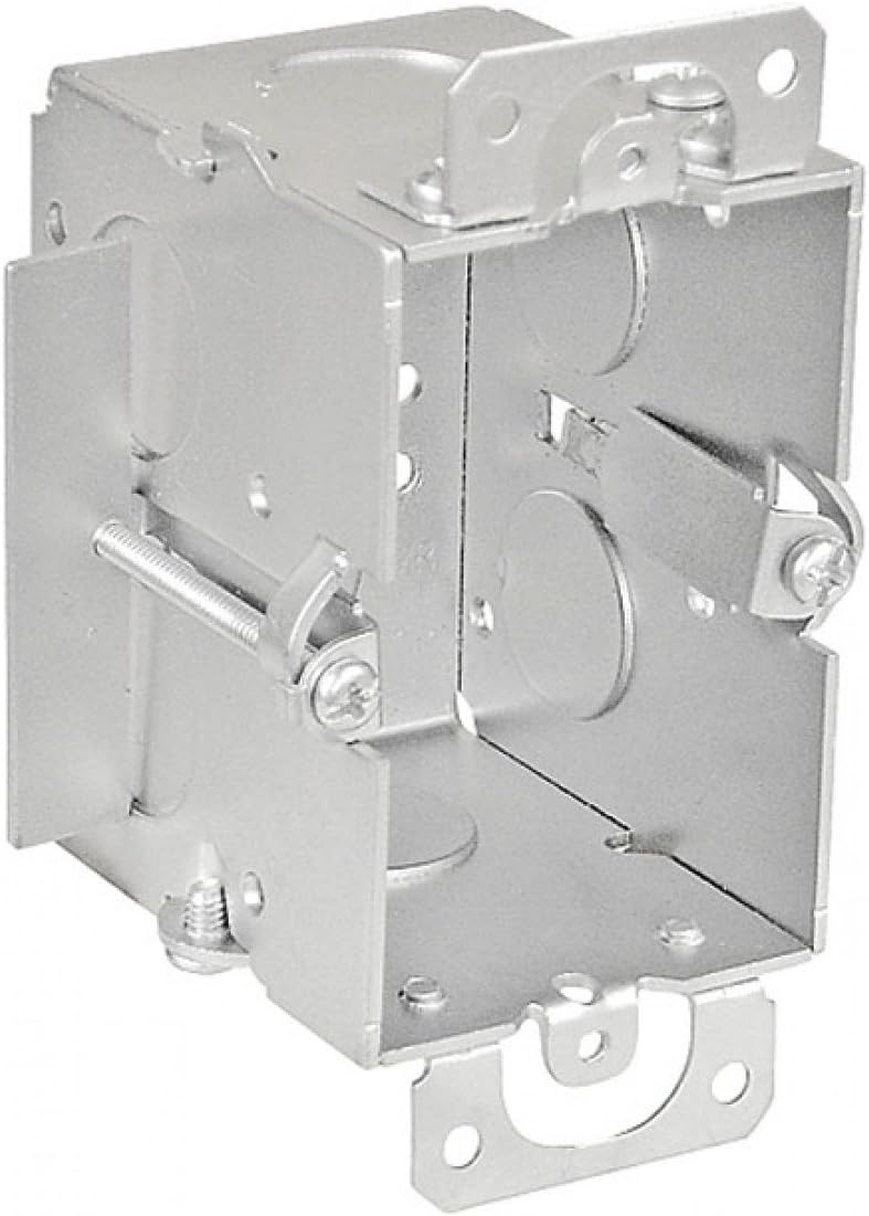 2 Pcs, 2-1/2 In. Deep Switch Box w/Old-Work Clips, Zinc Plated Steel ...