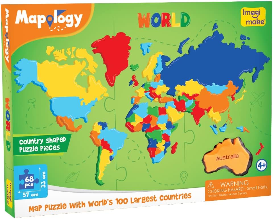 Imagimake: Mapology World- World Map and Its Countries- Learning Aid ...