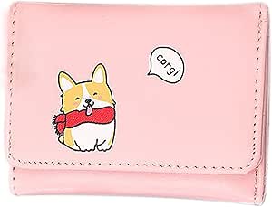 Amazon.com: Xerial Kawaii Pink corgi dog wallet, Leather Wallets with ...
